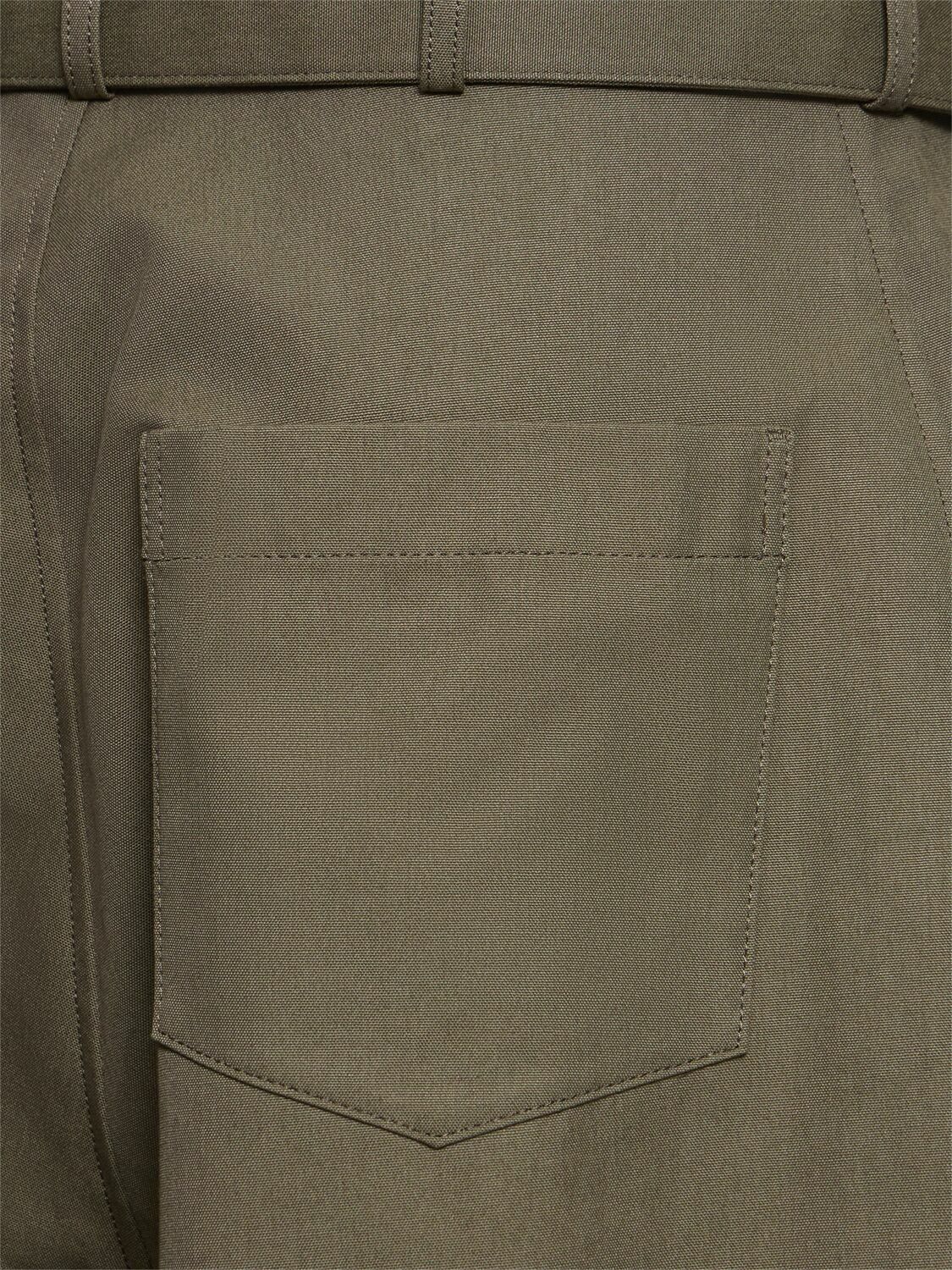 YOHJI YAMAMOTO Mackin Loose Cotton Canvas Wide Pants Yohji Yamamoto