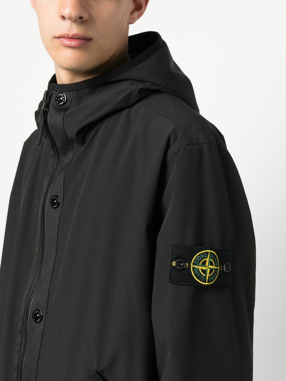 STONE ISLAND - Waterproof Jacket With Logo Stone Island