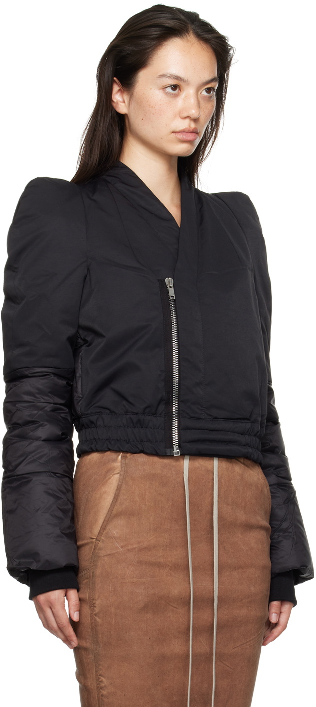 Rick Owens DRKSHDW Black Porterville Metro Bomber Jacket Rick Owens Drkshdw