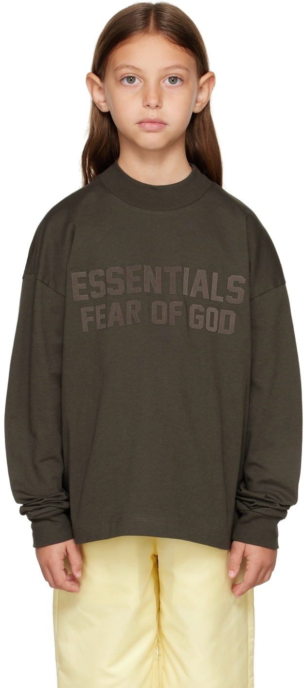 Essentials Kids Gray Logo Long Sleeve T-Shirt Essentials