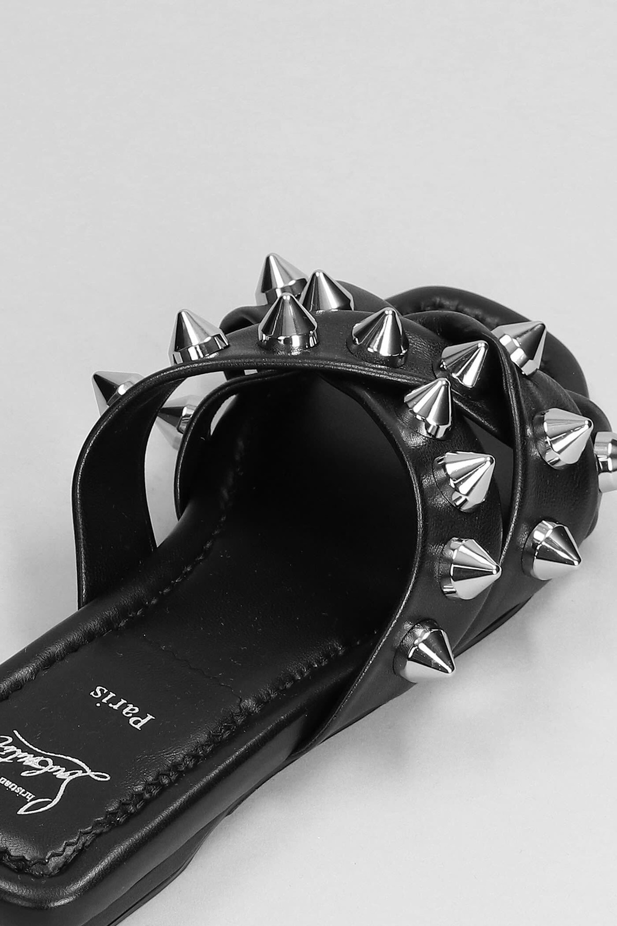 Christian Louboutin Miss Spika Club Slipper-mule In Black Leather ...