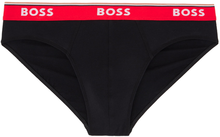 BOSS Three-Pack Black Power Briefs BOSS