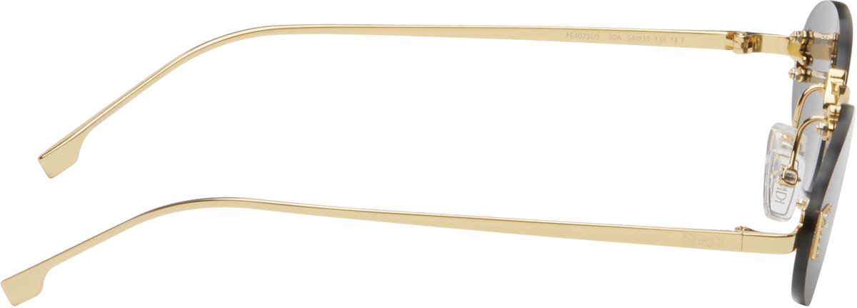 Fendi Gold 'Fendi First' Crystal Sunglasses Fendi