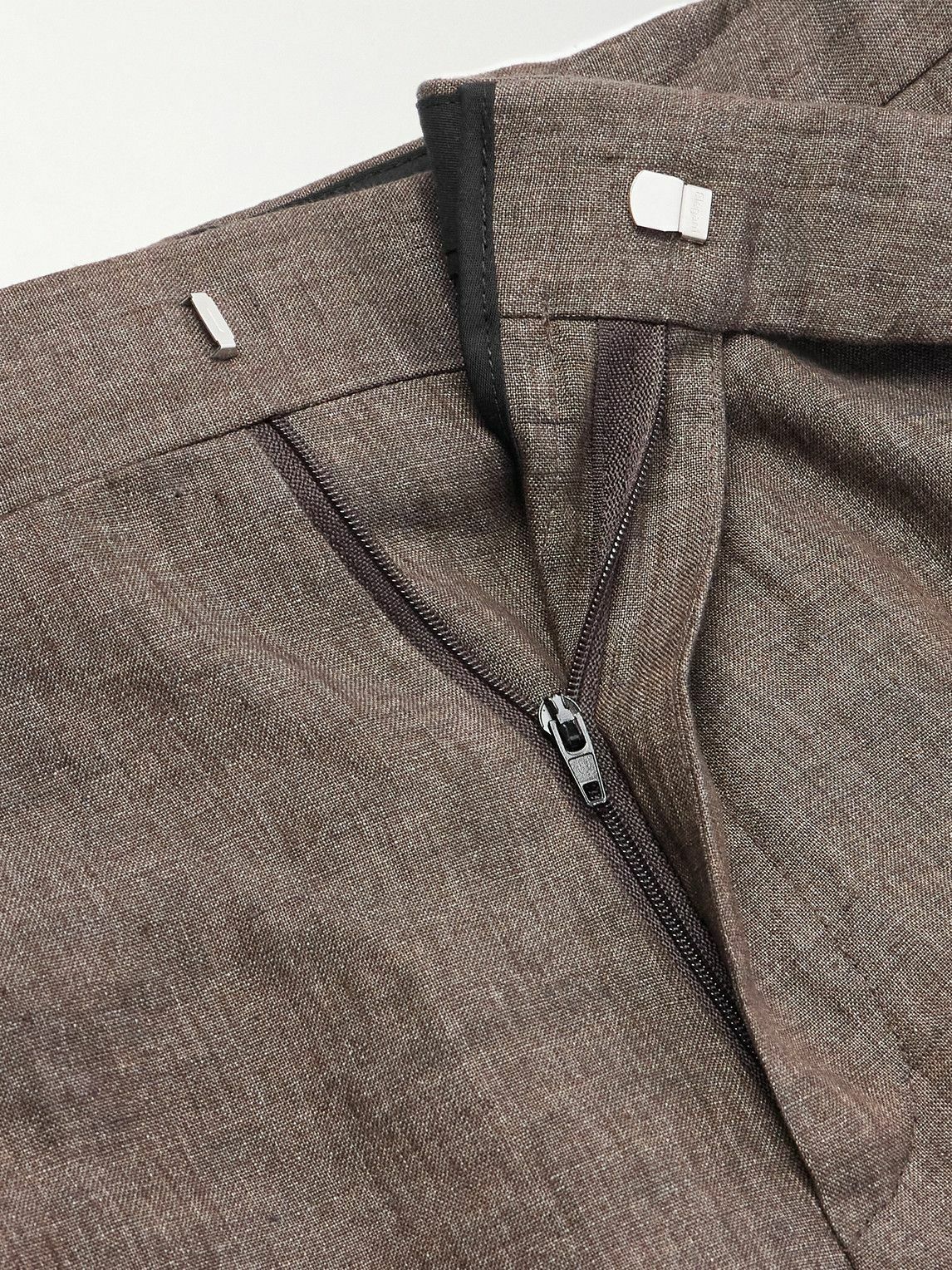 Kingsman - Straight-Leg Linen Suit Trousers - Brown Kingsman