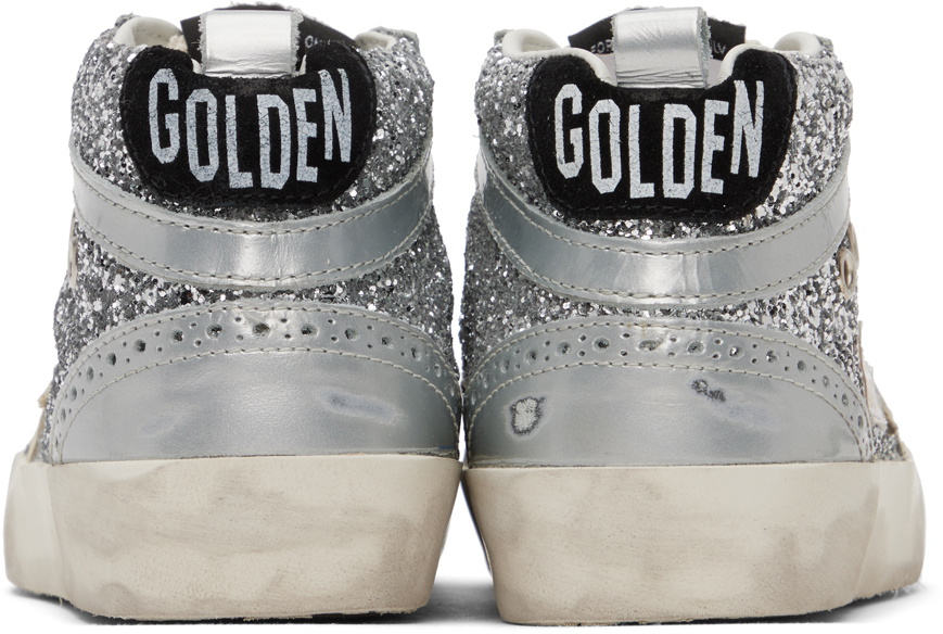 Golden Goose Silver Mid Star Sneakers Golden Goose Deluxe Brand