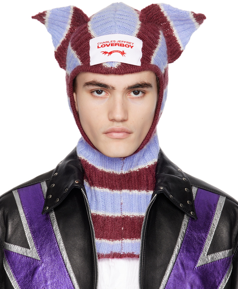 Charles Jeffrey LOVERBOY SSENSE Exclusive Blue & White Ears Beanie ...