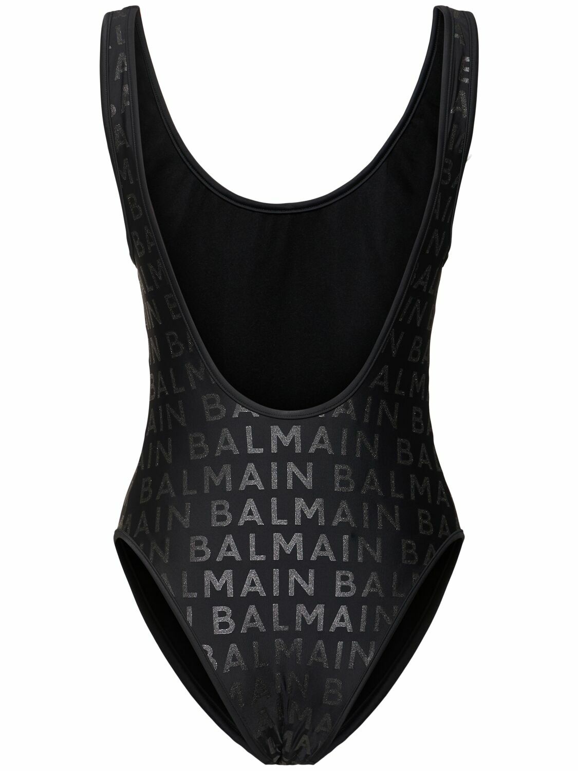 BALMAIN Logo Printed Lycra One Piece Swimsuit Balmain