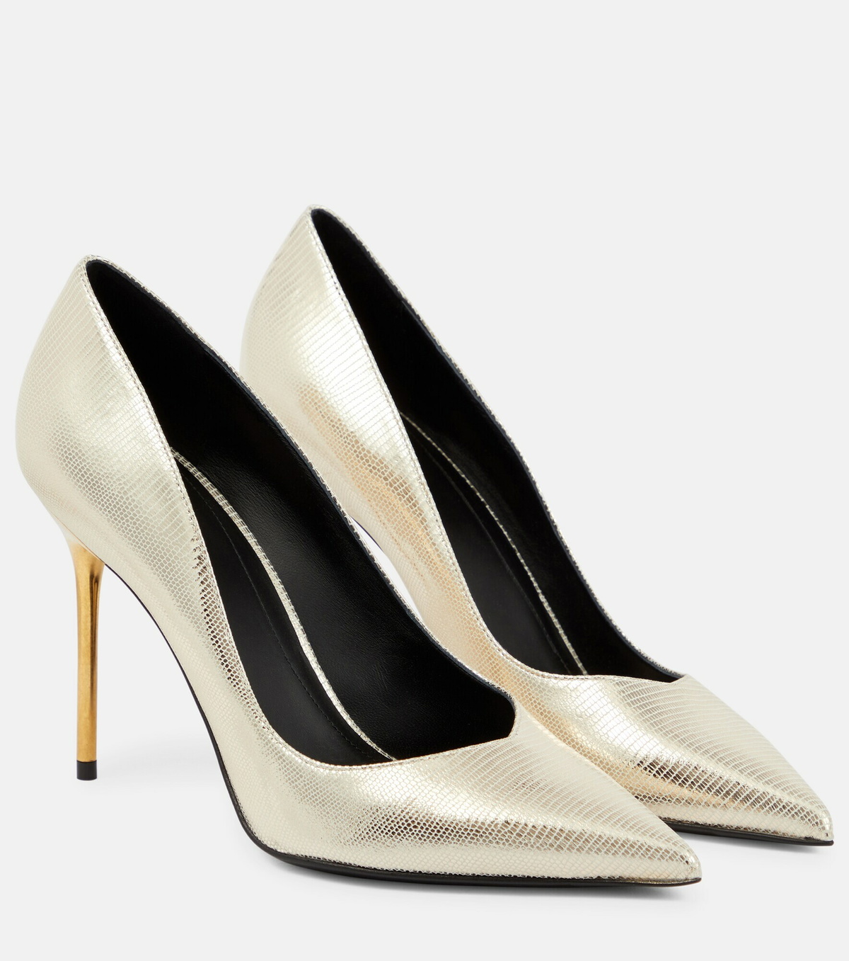 Balmain - Ruby snake-effect leather pumps Balmain