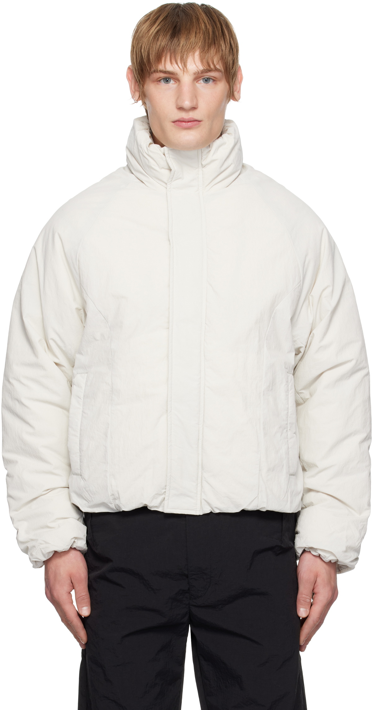 Izzue Off-White Taslan Down Jacket Izzue