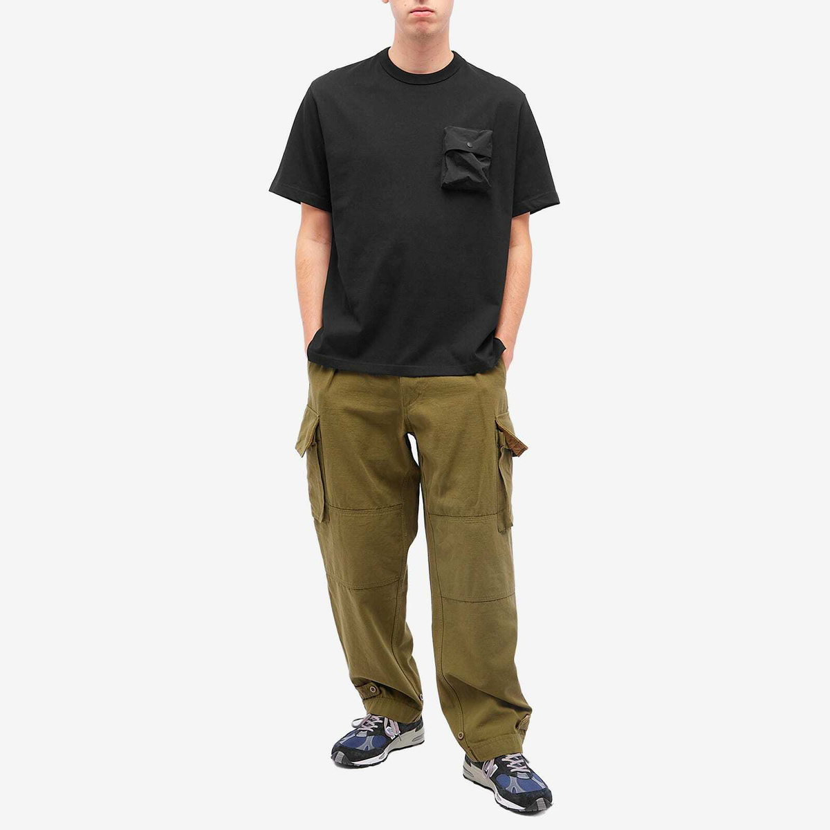Uniform Bridge Men's M70 Pocket T-Shirt in Black Uniform Bridge