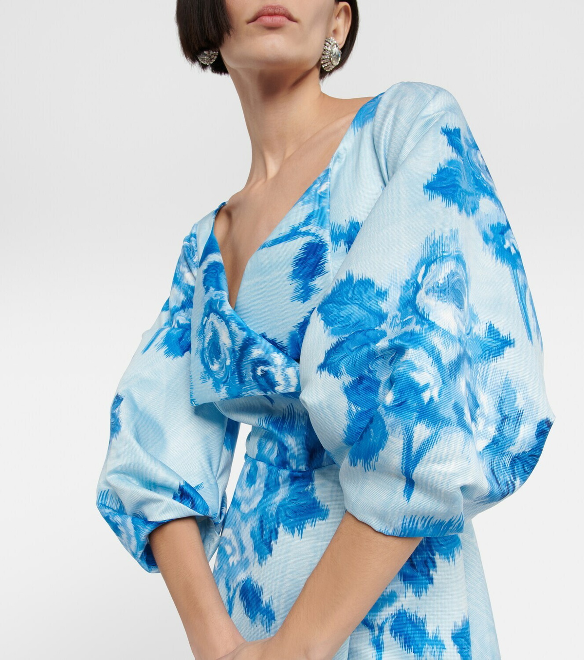 Emilia Wickstead Gabby Floral Taffeta Faille Midi Dress Emilia Wickstead