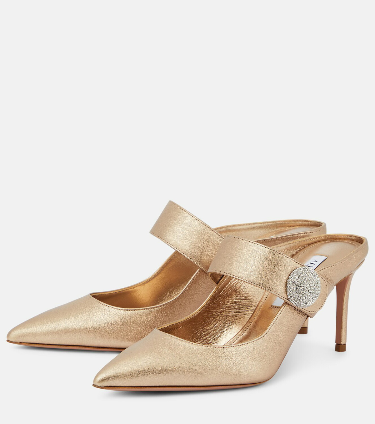 Aquazzura Crystal Macaron 75 embellished mules Aquazzura