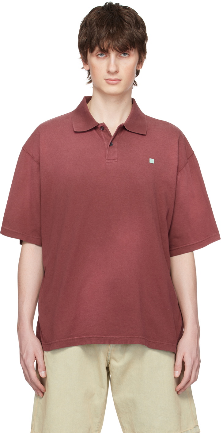 Acne Studios Red Patch Polo Acne Studios