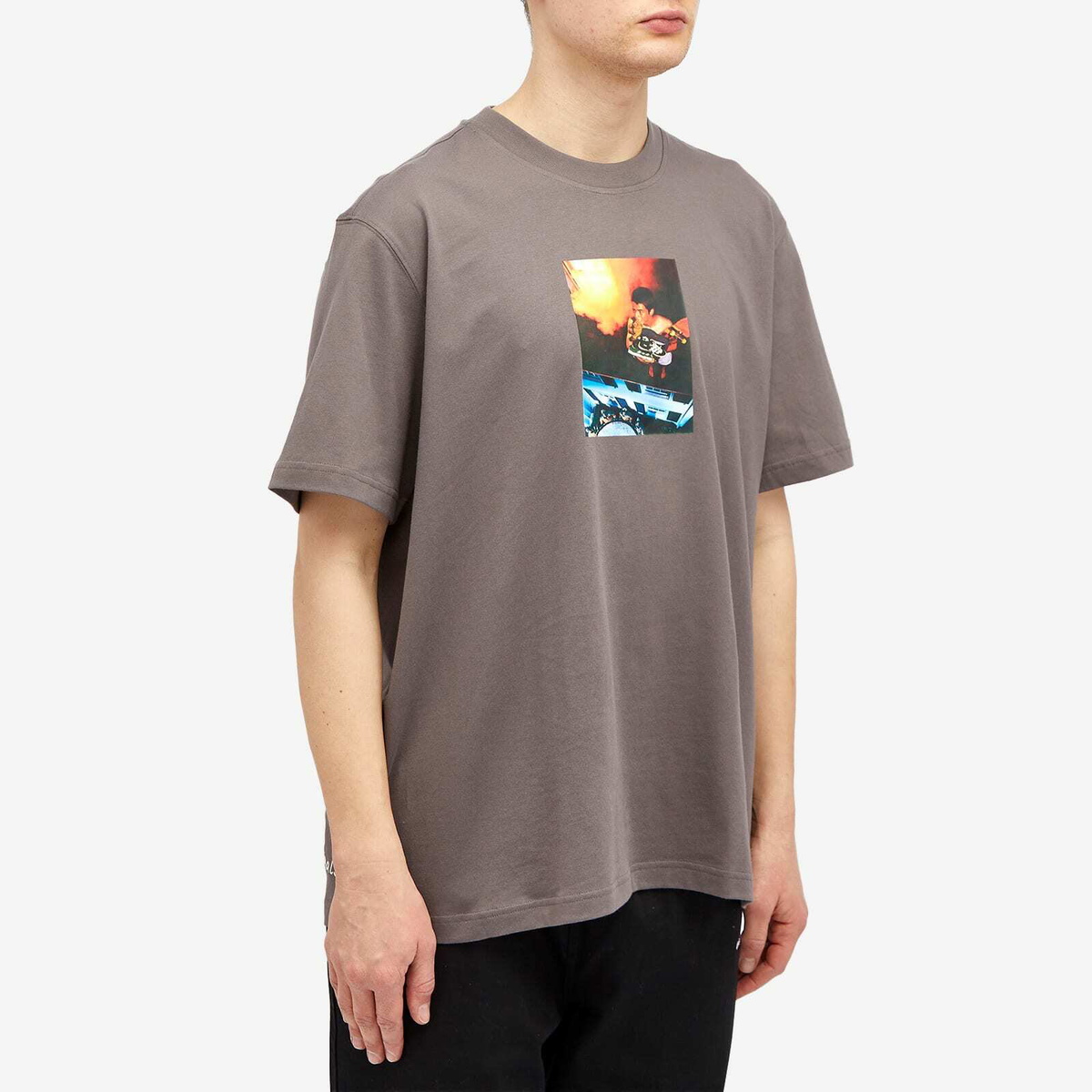 Adidas Men's Picture T-shirt in Charcoal adidas