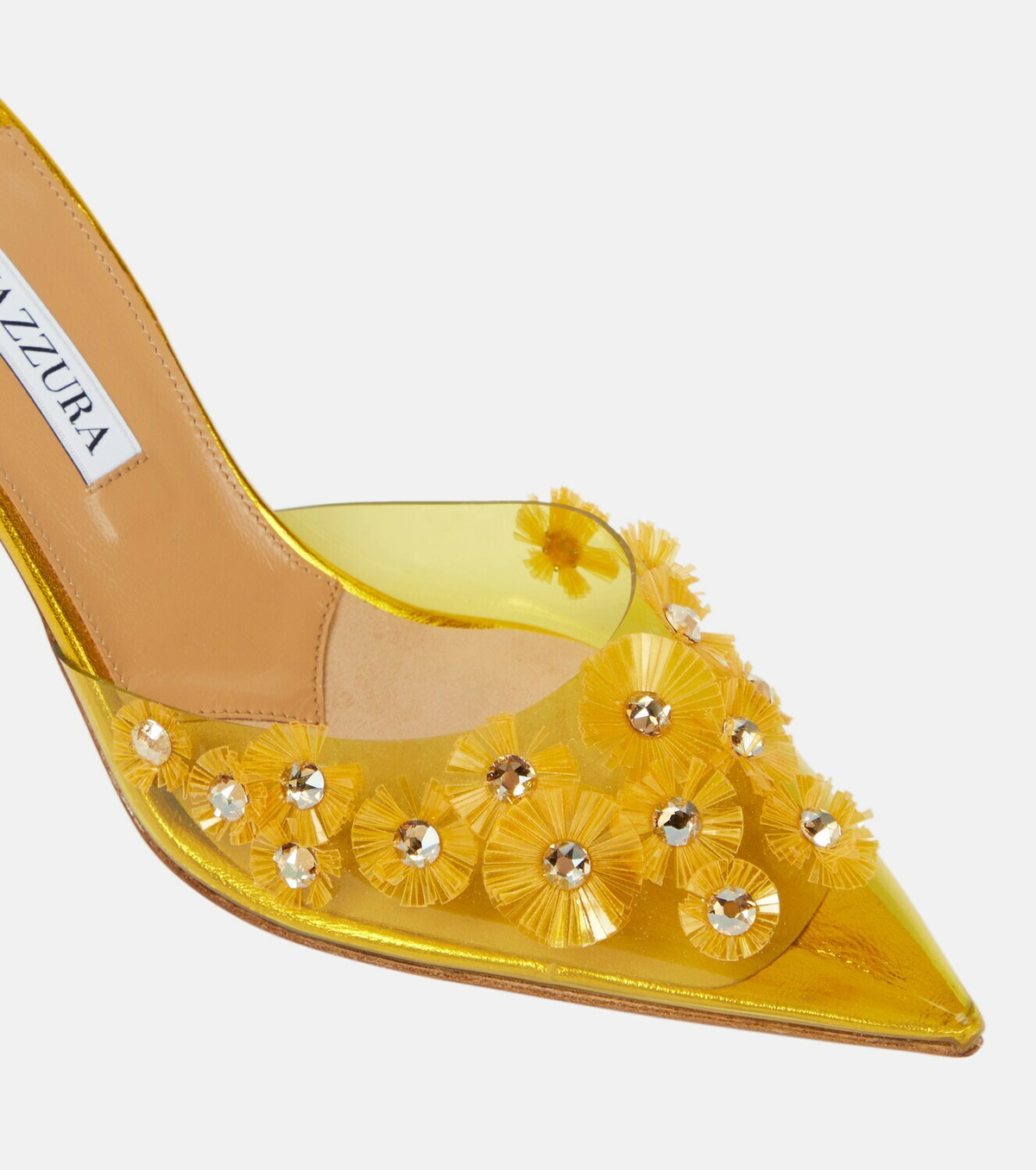 Aquazzura Meteorite 75 embellished PVC mules Aquazzura