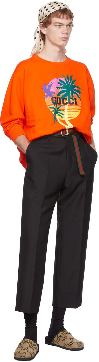 Gucci Orange Cotton Sweatshirt Gucci
