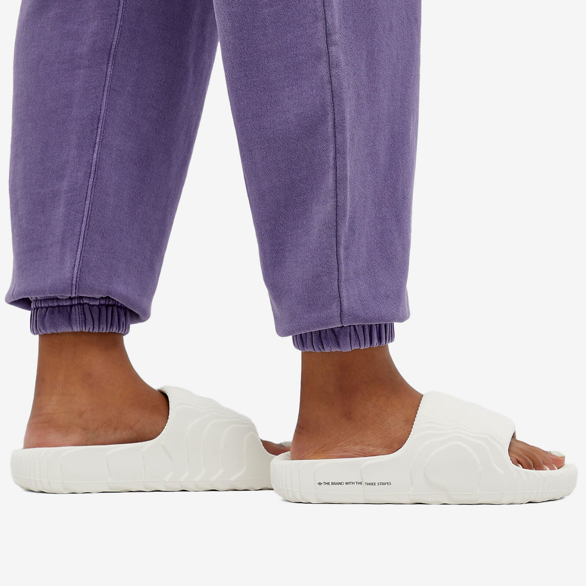 Adidas Women's Adilette 22 W Sneakers in Off White/Off White/Core Black ...