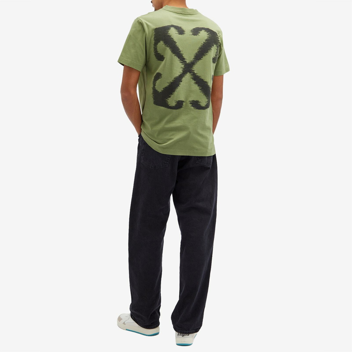Off-White Men's Windy Arrow Slim T-Shirt in Green Off-White