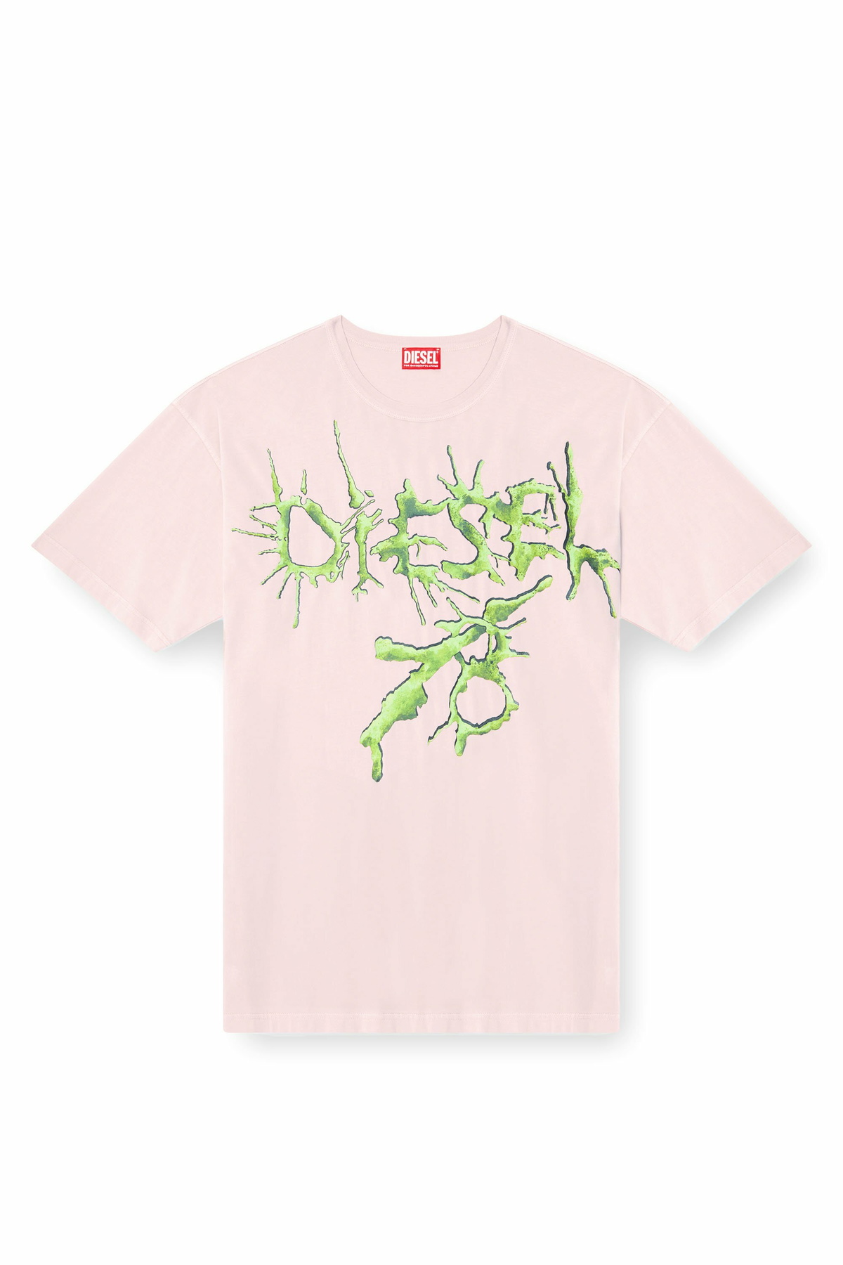Diesel T-shirt with tattoo graphics - T-Shirts Mens in Pink Diesel