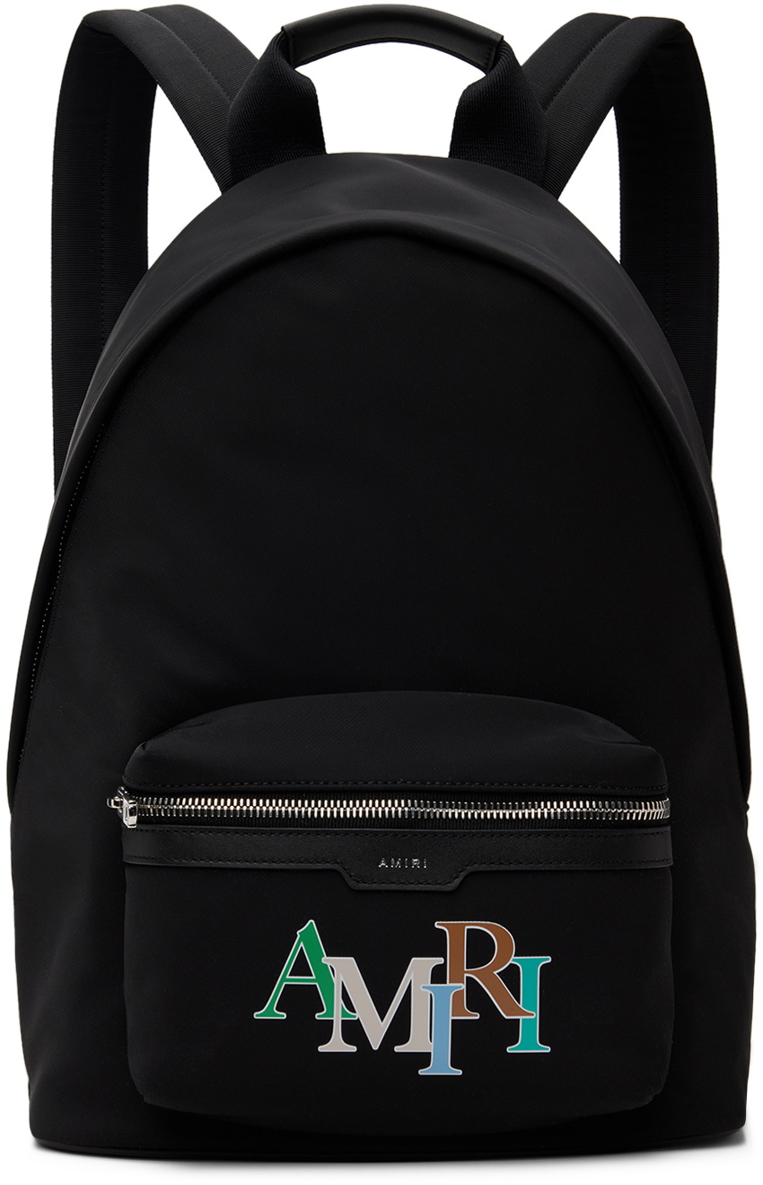 AMIRI Kids Black Staggered Backpack Amiri
