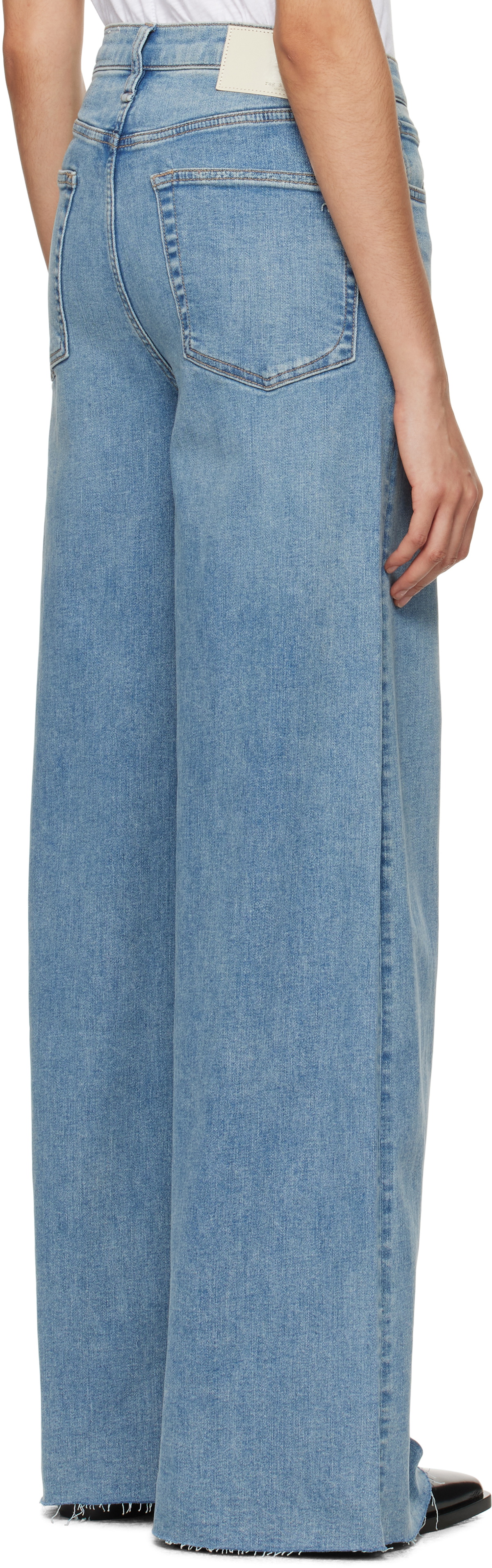 rag & bone Blue 'The Sofie' High-Rise Ultra Wide Jeans Rag and Bone