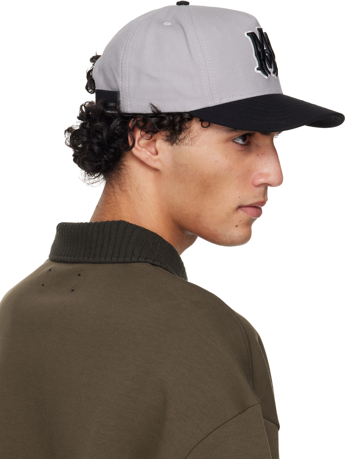 AMIRI Gray & Black MA Outline Two Tone Cap Amiri