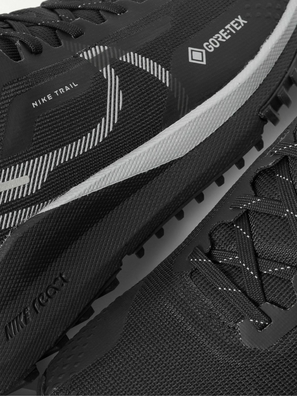 Nike Running - React Pegasus Trail 4 GORE-TEX Mesh Running Sneakers ...