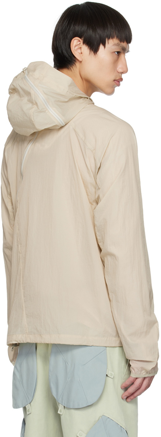 Post Archive Faction (PAF) Beige Zip Hoodie Post Archive Faction