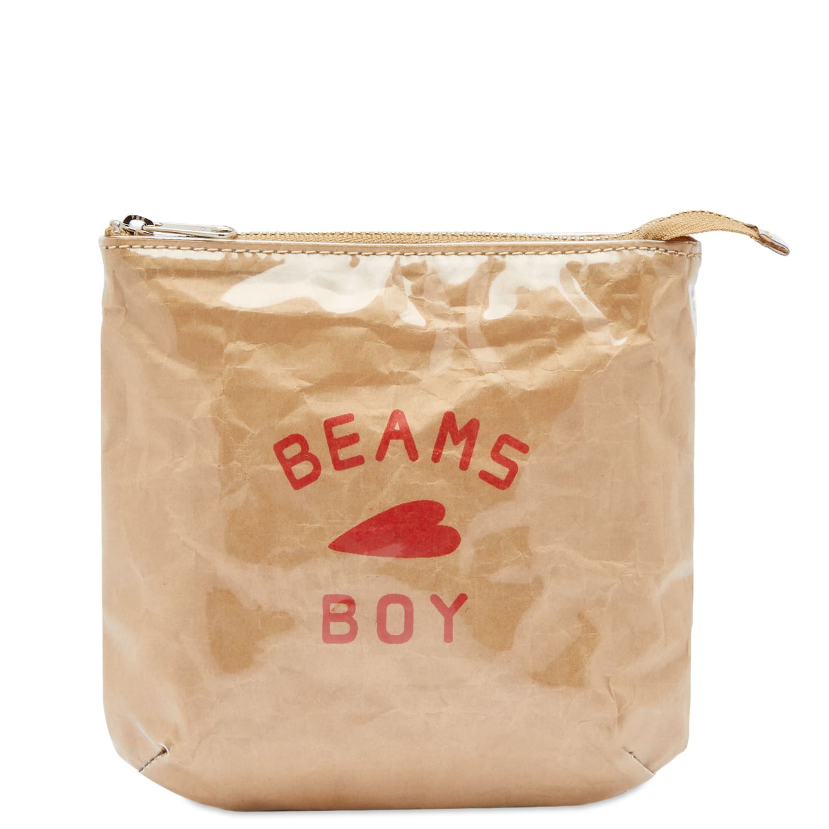 Beams Boy Women's Logo Pouch in Beige Beams Boy