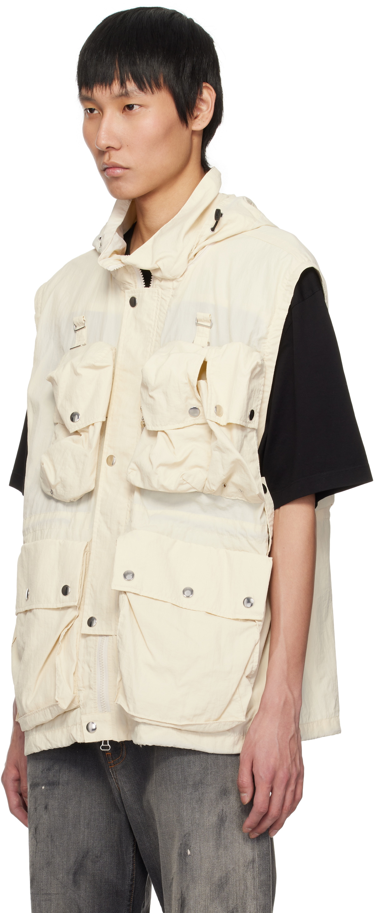 YOKE Beige Multi Pocket Jacket YOKE