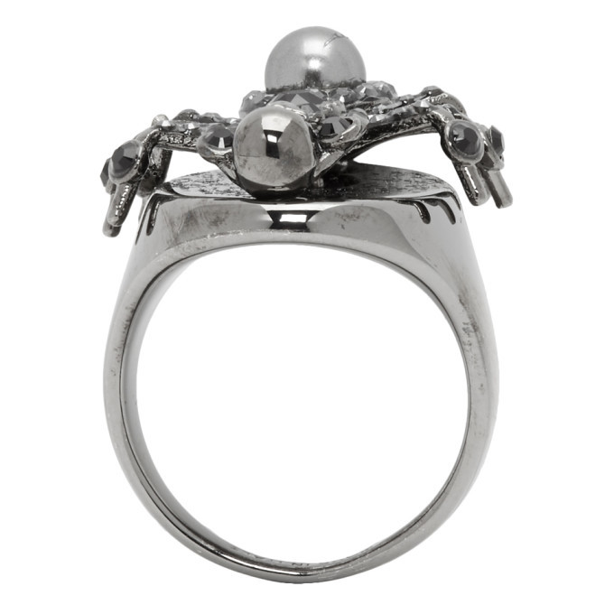 Alexander McQueen Gunmetal Spider Ring Alexander McQueen