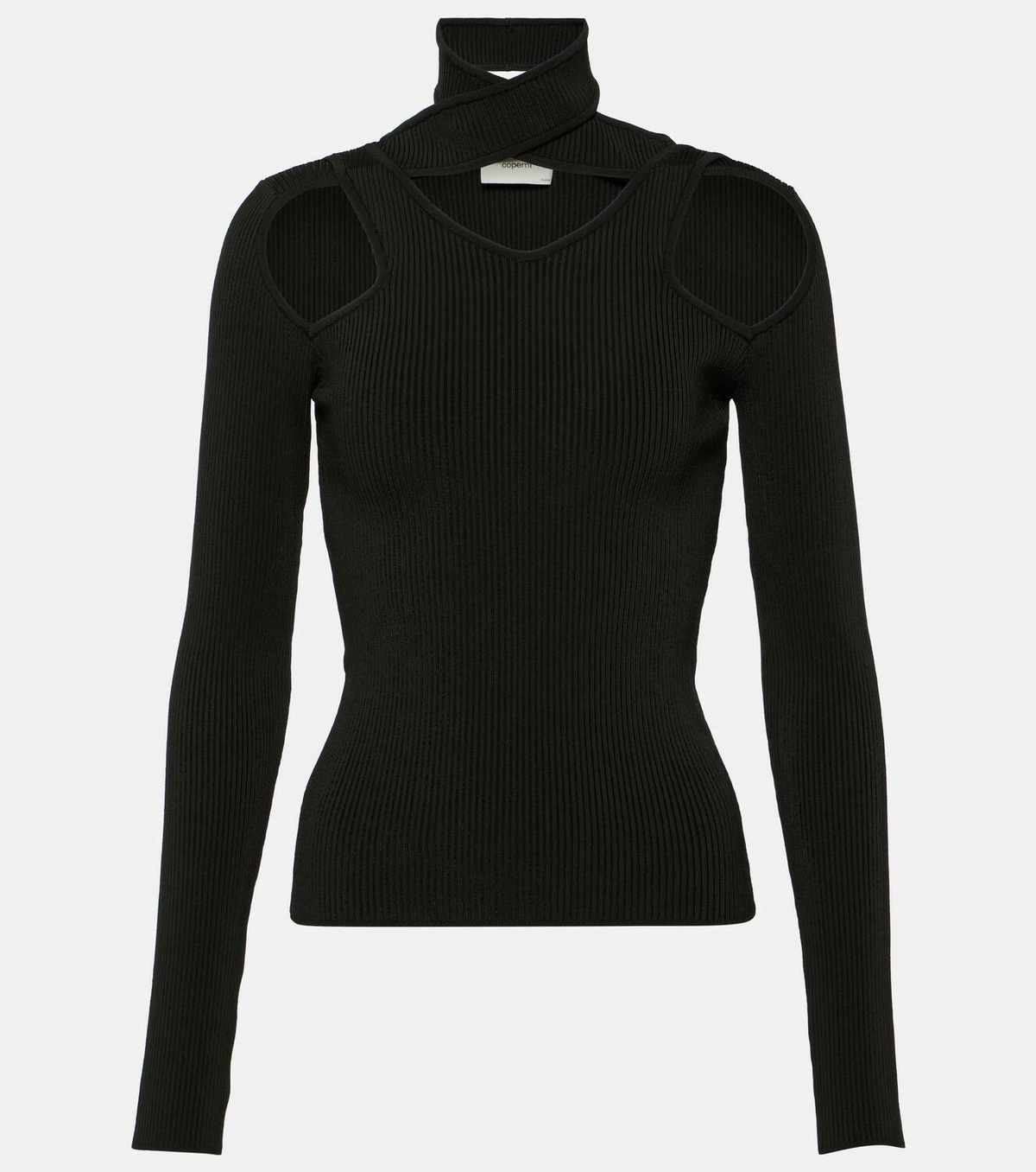 Coperni Ribbed-knit cutout top Coperni