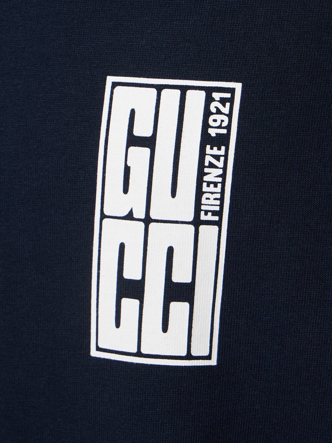 GUCCI Logo Detail Heavy Cotton T-shirt Gucci