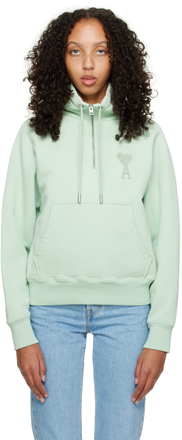 AMI Paris Green Ami De Cœur Sweatshirt AMI