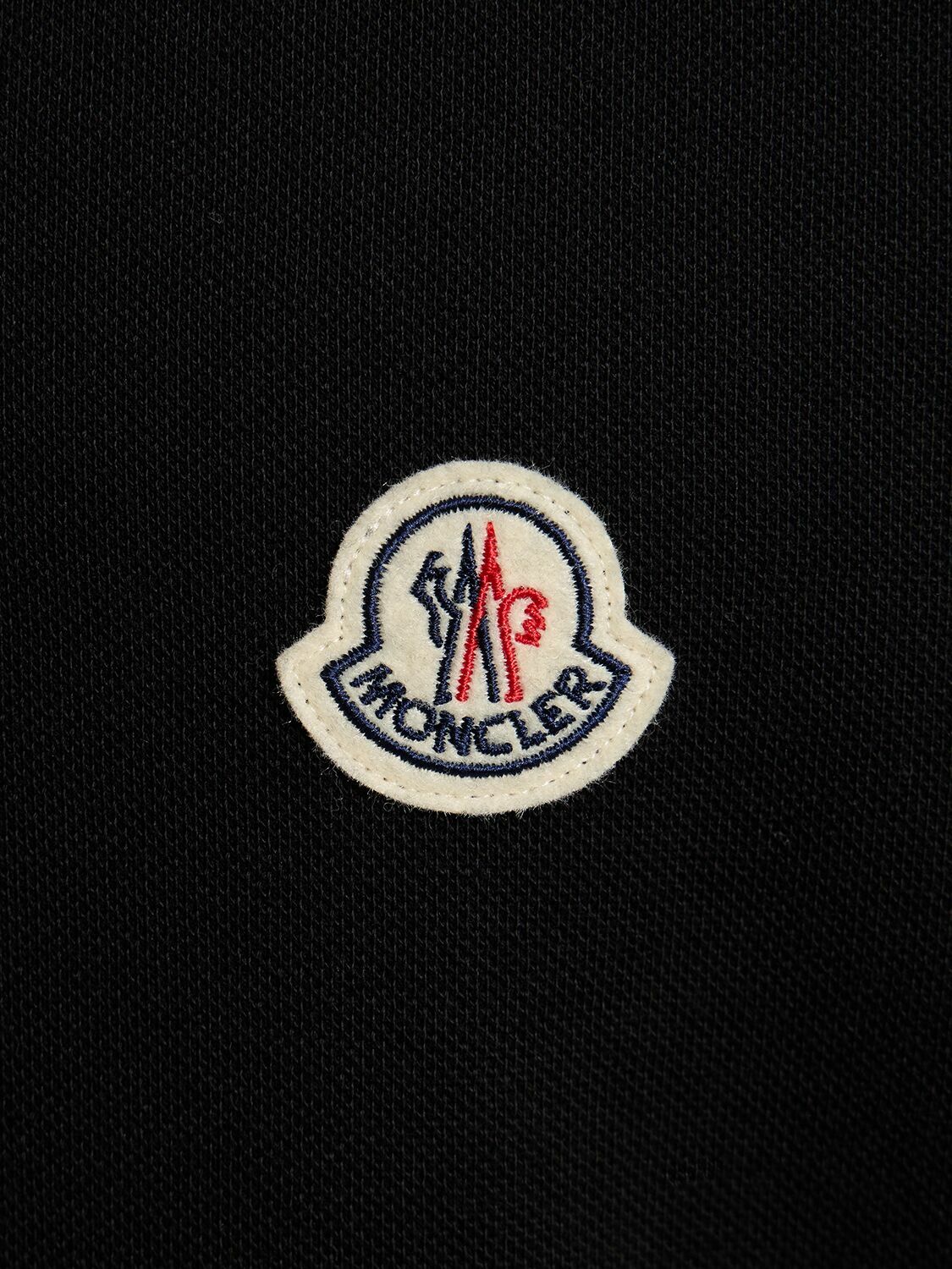MONCLER - Logo Cotton Polo Shirt Moncler