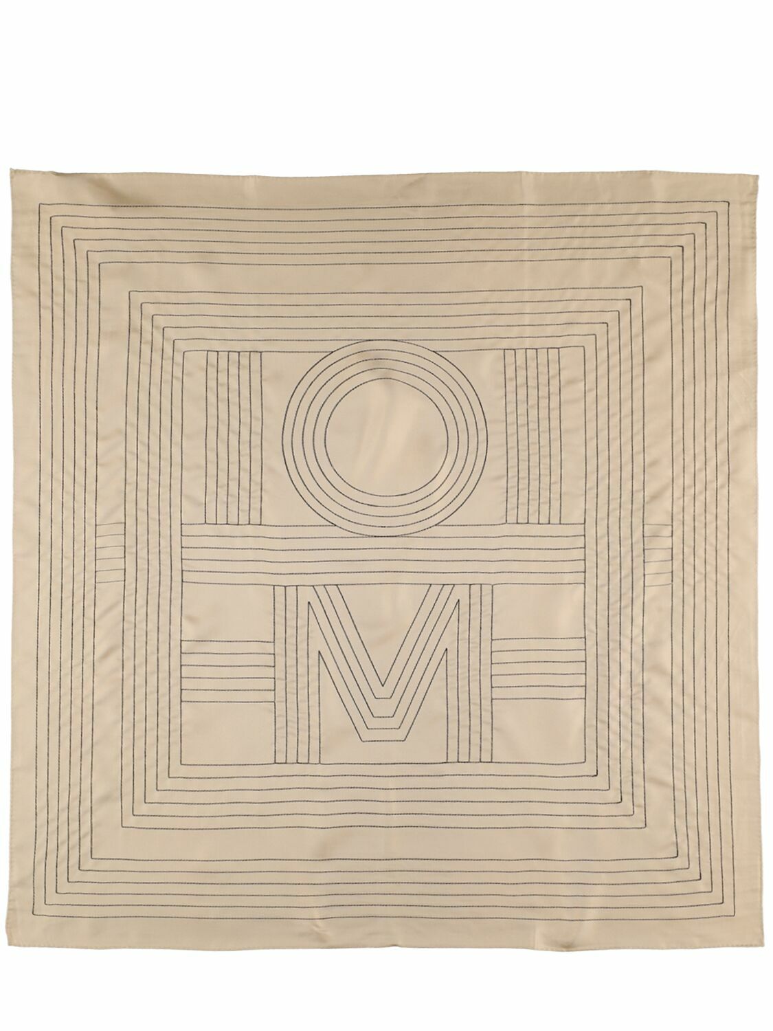 TOTEME - Centered Monogram Silk Scarf Toteme