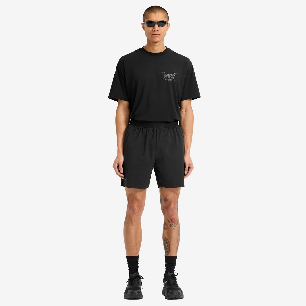 END. x Represent Men's 'Platinum' Fused Short in Jet Black Represent
