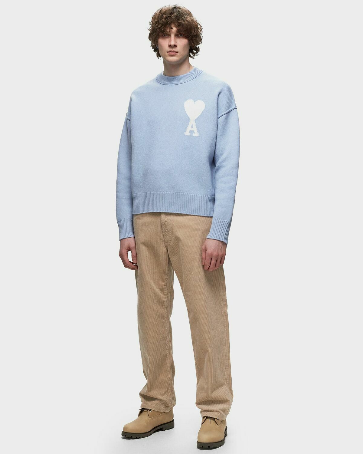 Ami Paris Off White Adc Sweater Blue Pullovers AMI