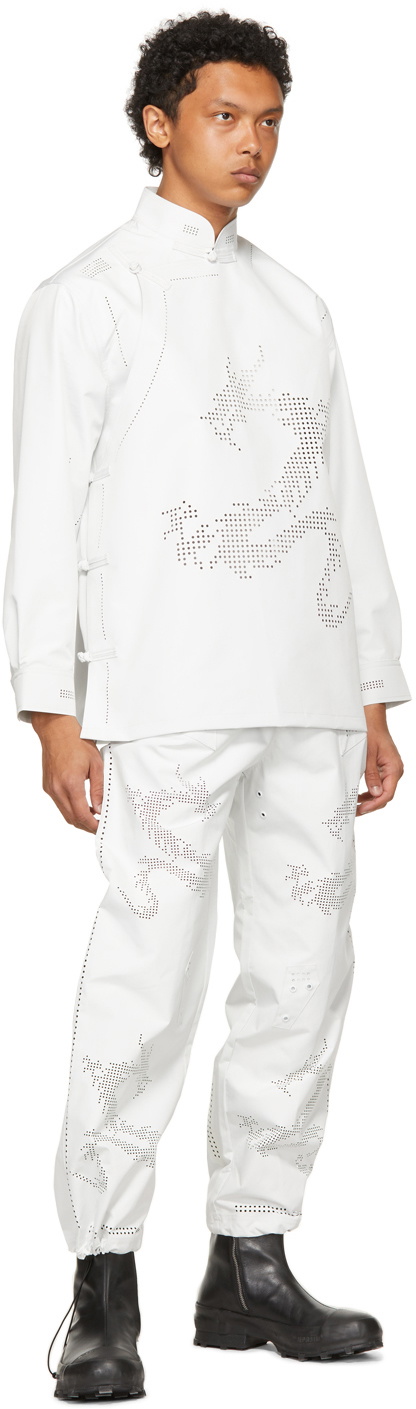 Xander Zhou White Dragon Trousers Xander Zhou