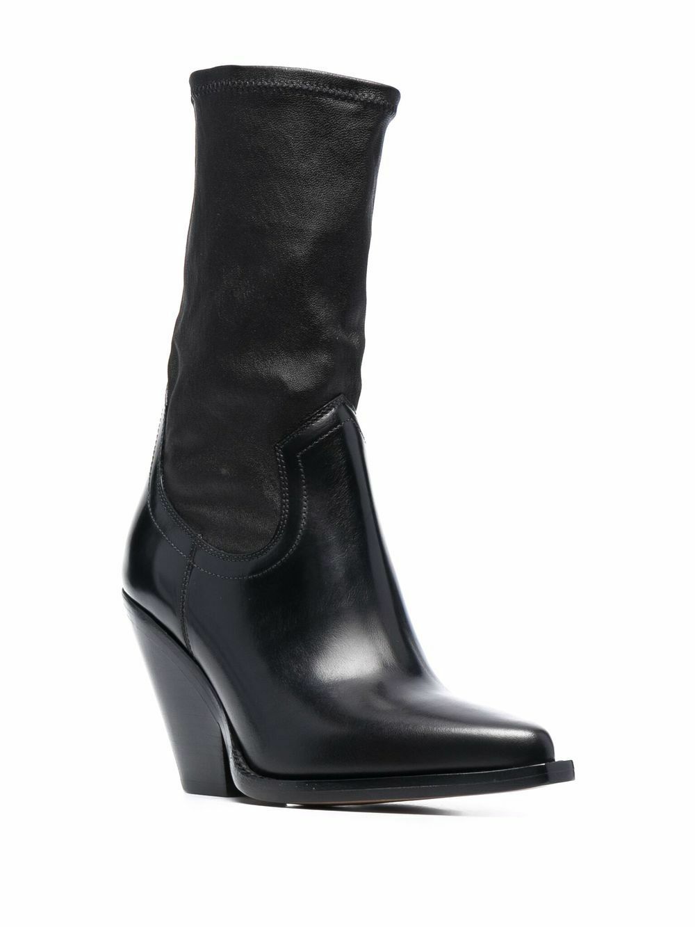 ISABEL MARANT - Leather Heel Ankle Boots Isabel Marant