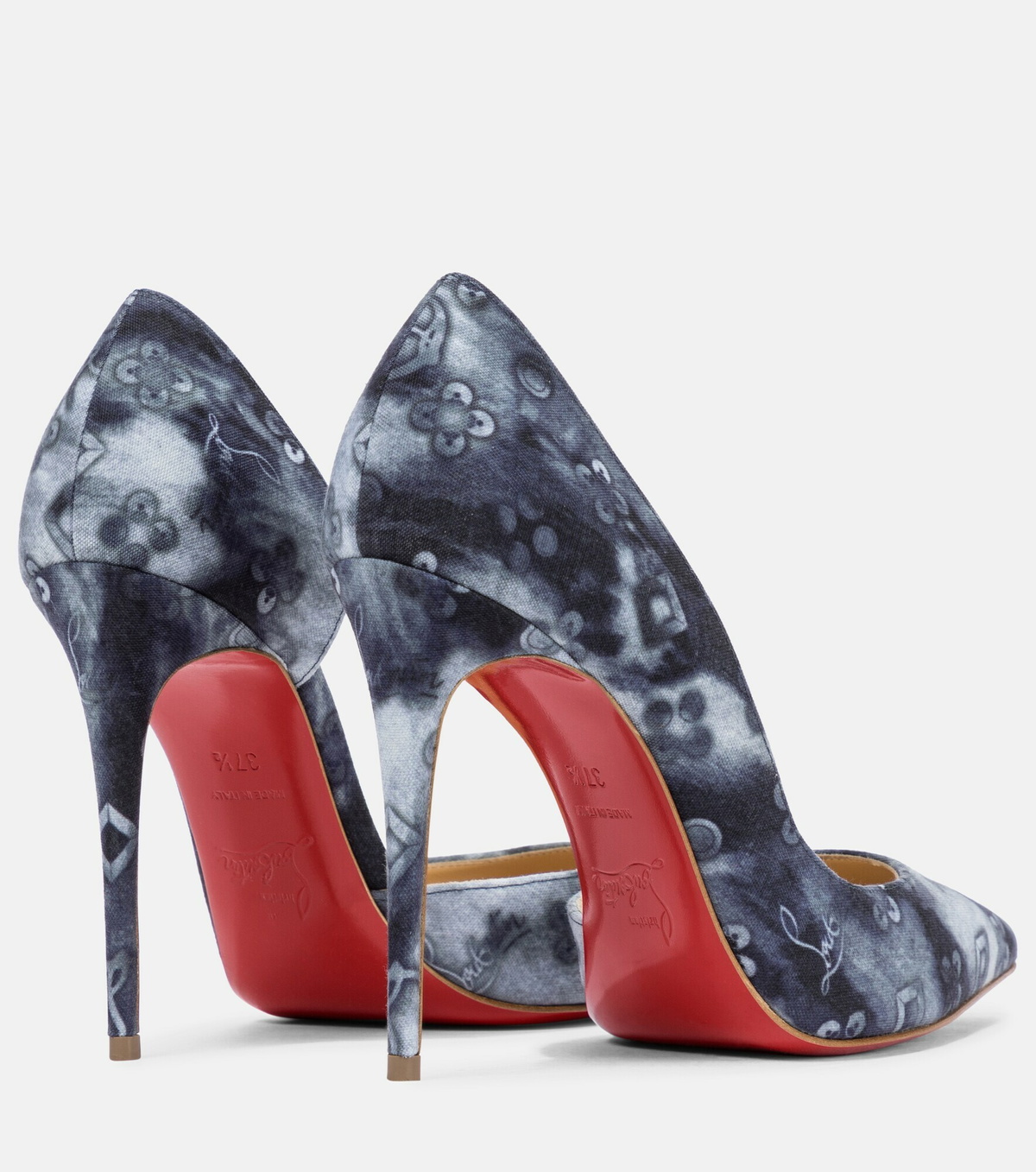 Christian Louboutin - Iriza 100 printed denim pumps Christian Louboutin