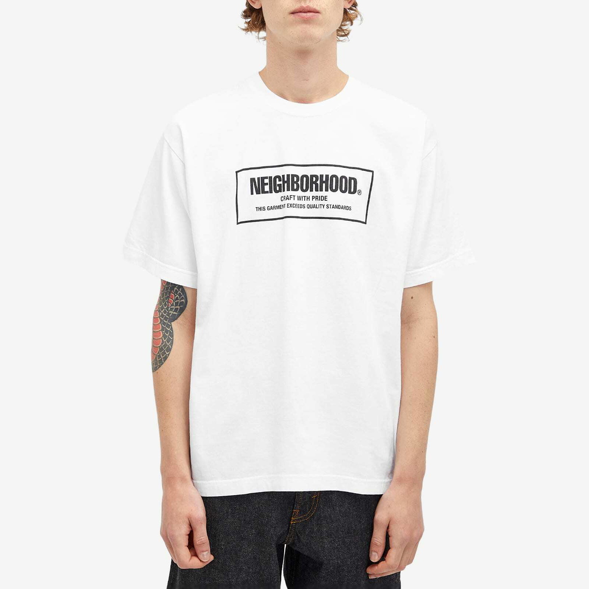Neighborhood Men's SS-1 T-Shirt in White Neighborhood