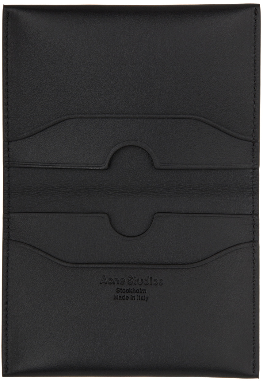 Acne Studios Black Bifold Card Holder Acne Studios