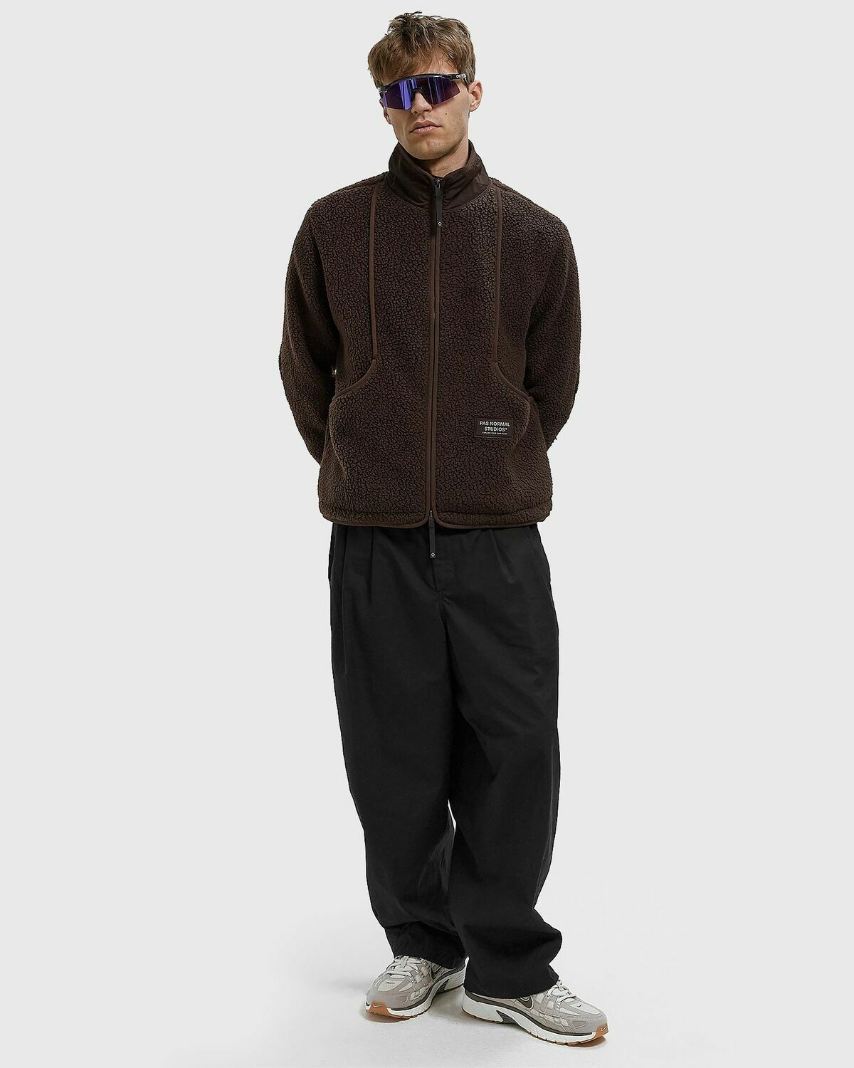 Pas Normal Studios Off-Race Pile Fleece Jacket Brown Men Pas Normal Studios