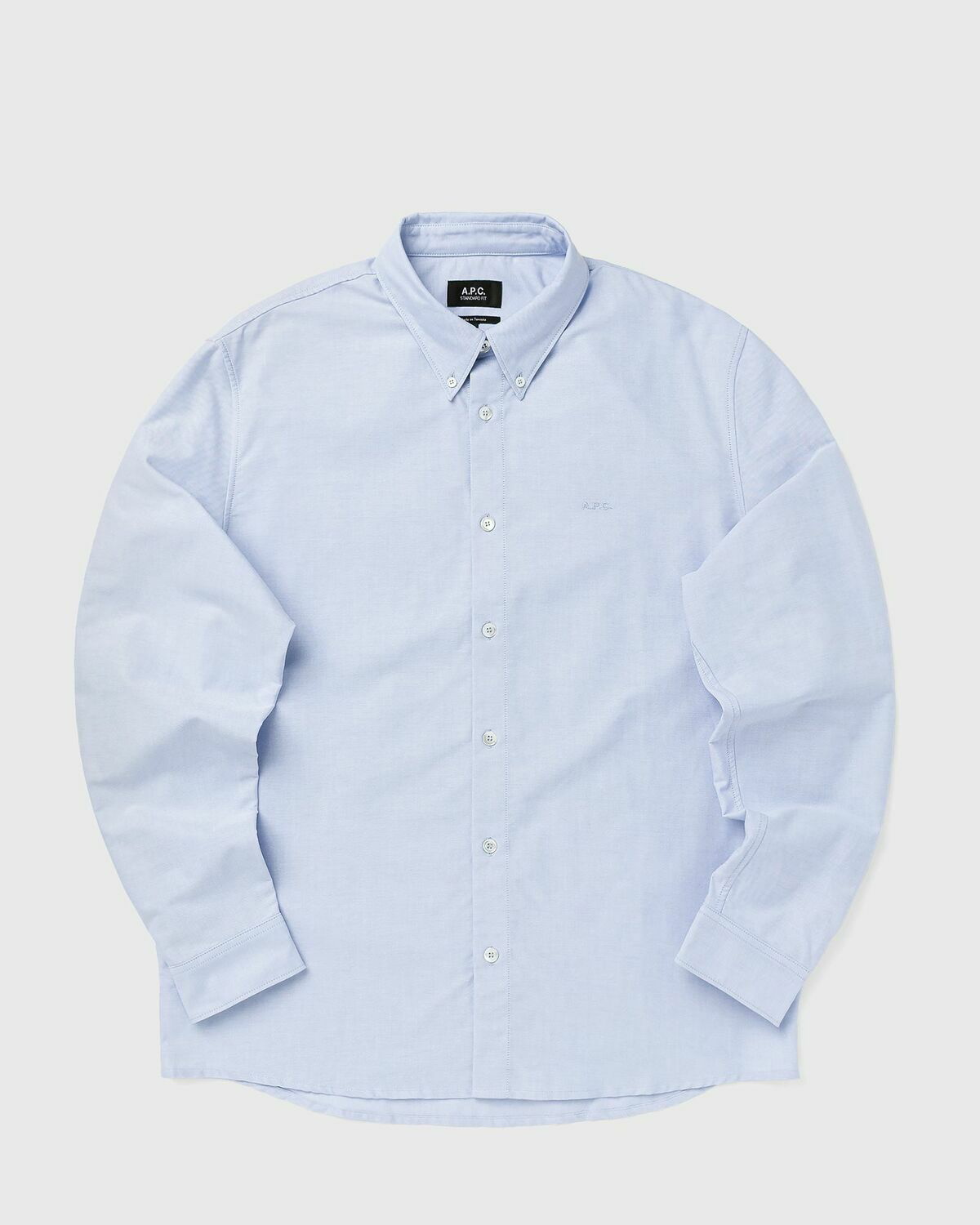 A.P.C. OXFORD BIOLOGIQUELOGIQUE Blue Mens Longsleefe A.P.C.