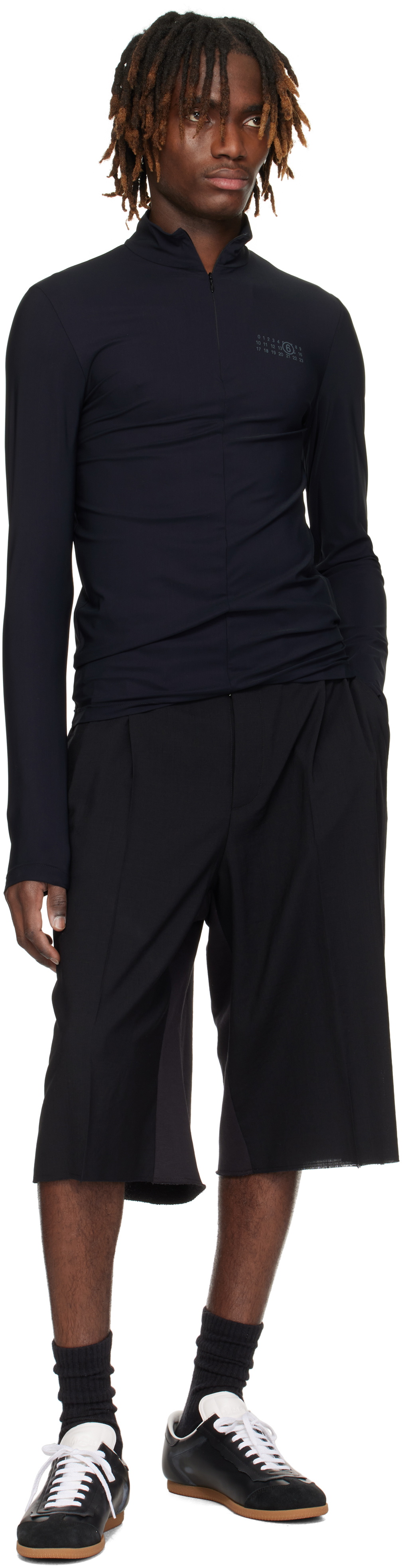 MM6 Maison Margiela Black Zip Top MM6 Maison Margiela