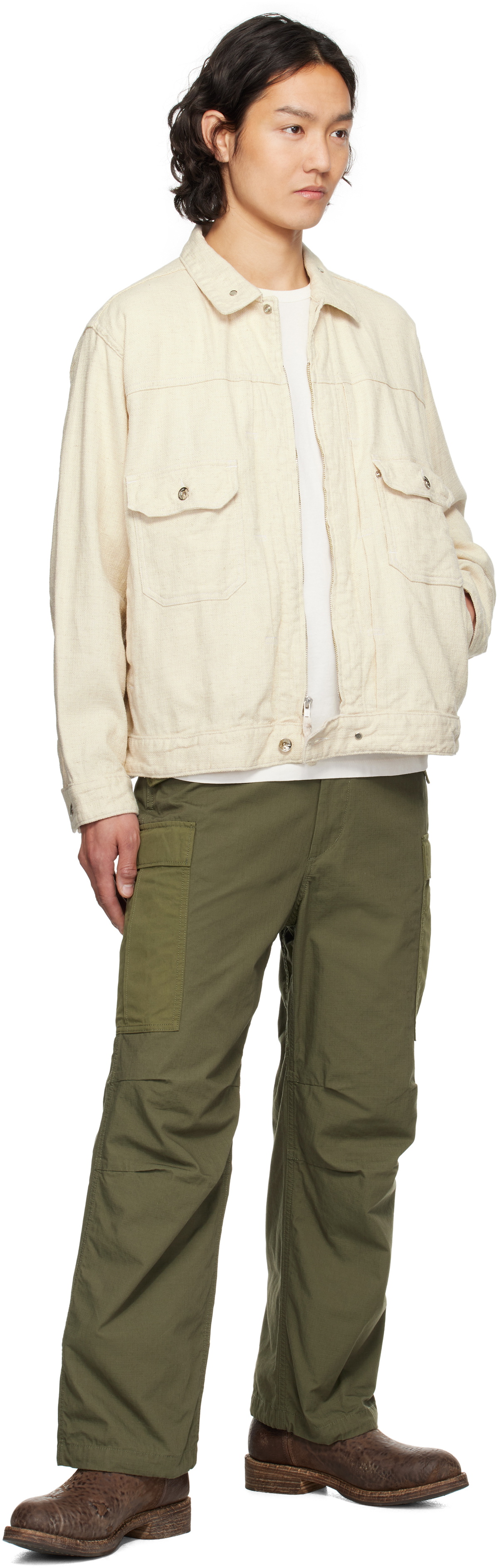 Engineered Garments Off-White Trucker Jacket Engineered Garments