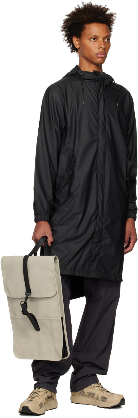 RAINS Beige Waterproof Backpack Rains