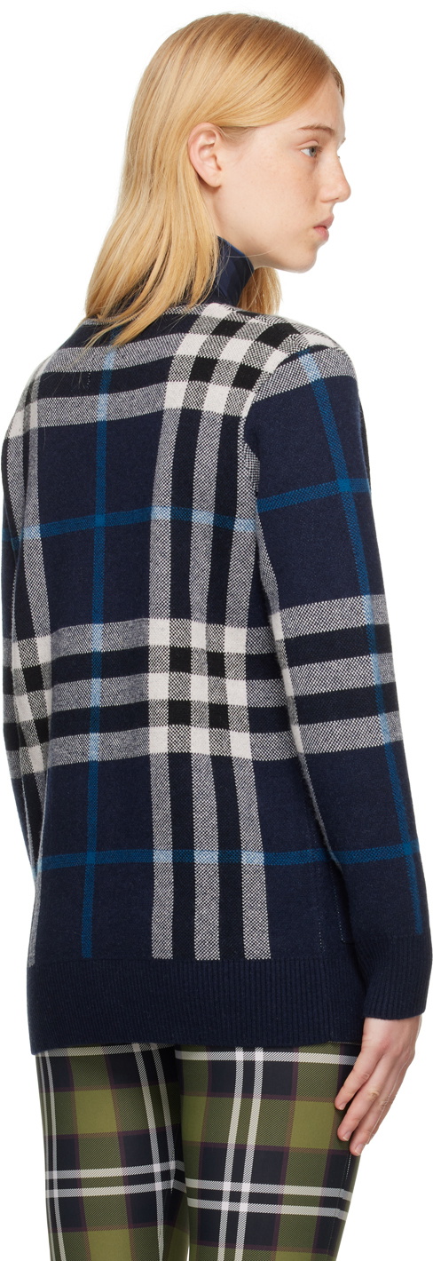 Burberry Navy Jacquard Cardigan Burberry