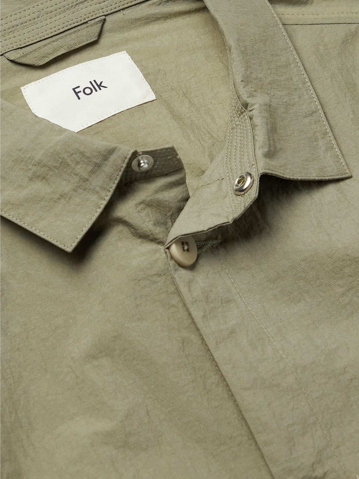 FOLK - Stack Nylon Shirt Jacket - Green Folk